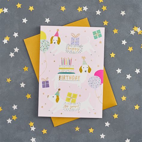 Sausage Dog Birthday Card By Jessica Hogarth