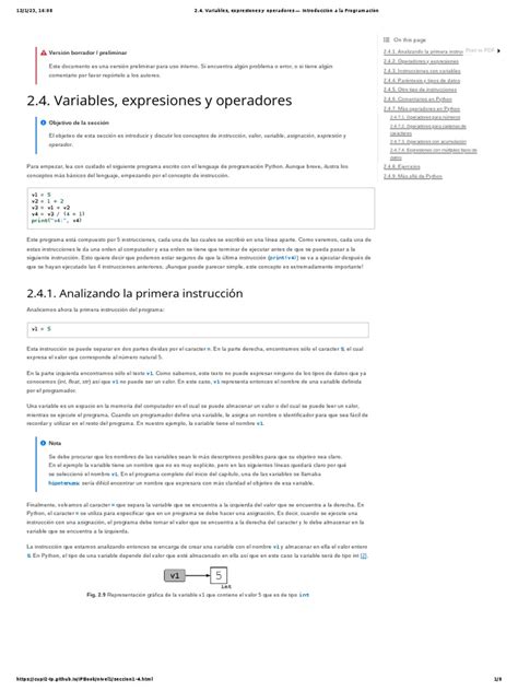 24 Variables Expresiones Y Operadores Introducción A La