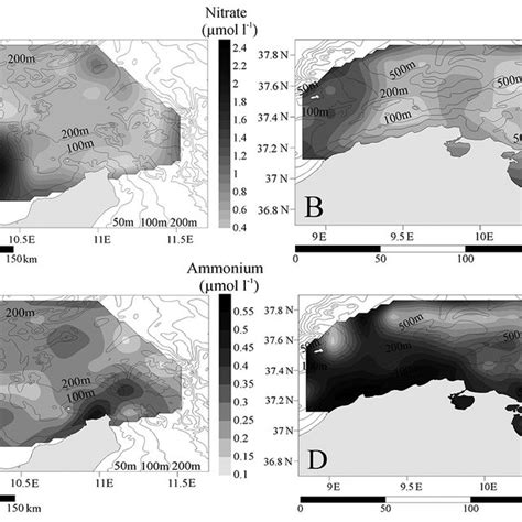 Spatial Distribution Of Dissolved Inorganic Nitrogen Nitrate A