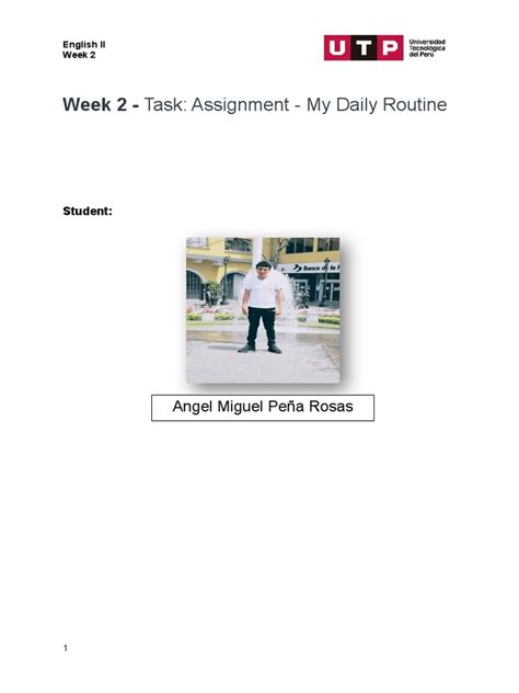 My Daily Routine 1 Pdf