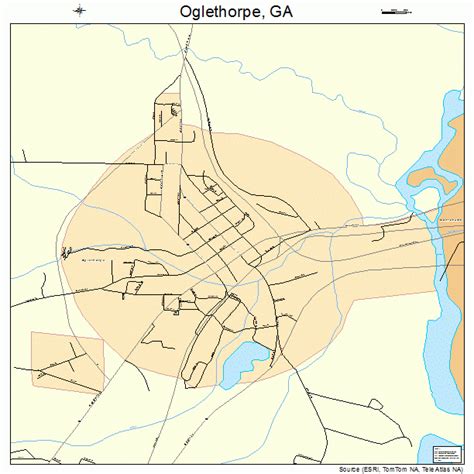 Oglethorpe Georgia Street Map 1357736