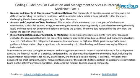 Ppt Coding Guidelines For Evaluation And Management Services In Internal Medicine Part 1