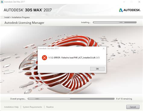 3ds Max 2017 Failed To Load Fnpactinstallercadll 3 5 Whilst Intalling Autodesk Community