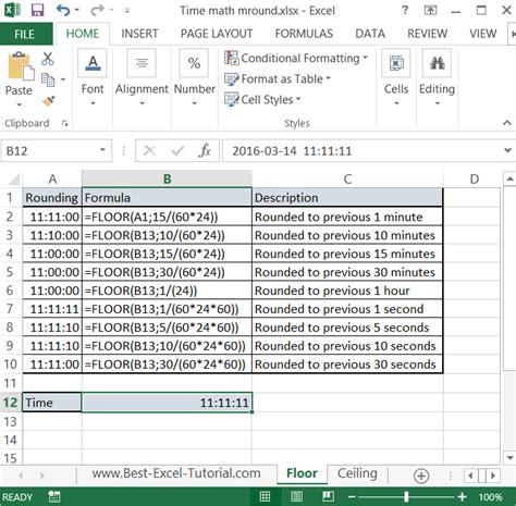 Round To Nearest Time In Excel Best Excel Tutorial