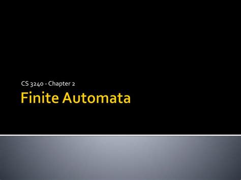 Ppt Finite Automata Powerpoint Presentation Free Download Id