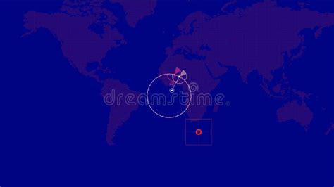 4k Global GPS Data Detect Earth Map Military Radar GPS Navigation Interface Stock Video Video