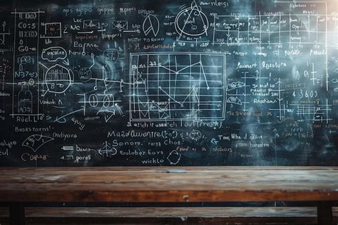 Premium Photo Board With Algebraic And Physics Formulas