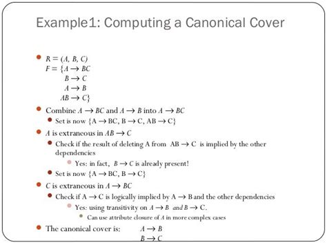 Dbms Canonical Cover