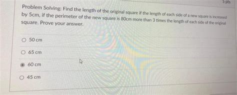 Solved Problem Solving Find The Length Of The Original Chegg Com