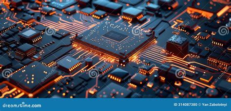 Futuristic Cpus With Glowing Cores Ideal For Depicting Next Gen Computing Power In A Tech