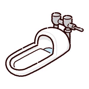 和式トイレのイラスト便器2カット イラストくん