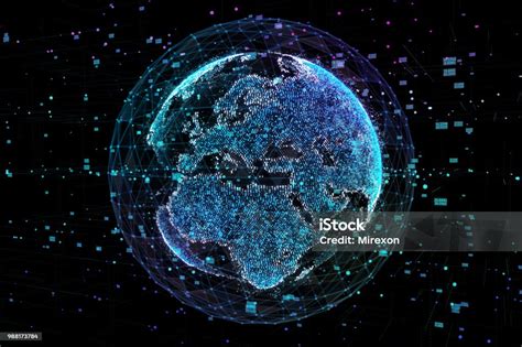 데이터 교환 및 세계 3d 그림을 통해 글로벌 네트워크 0명에 대한 스톡 사진 및 기타 이미지 0명 구 글로벌 커뮤니케이션 Istock