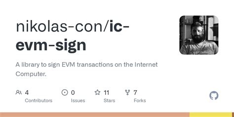 github nikolas con ic evm sign a library to sign evm transactions on