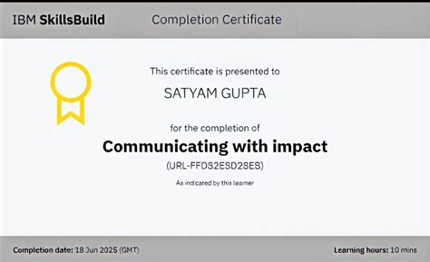 Ibm Skillsbuild Communicationskills Lifelonglearning Professionaldevelopment Satyamgupta