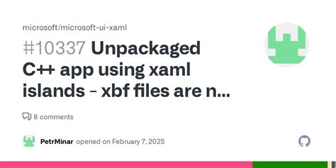 Unpackaged C App Using Xaml Islands Xbf Files Are Not Embeded In