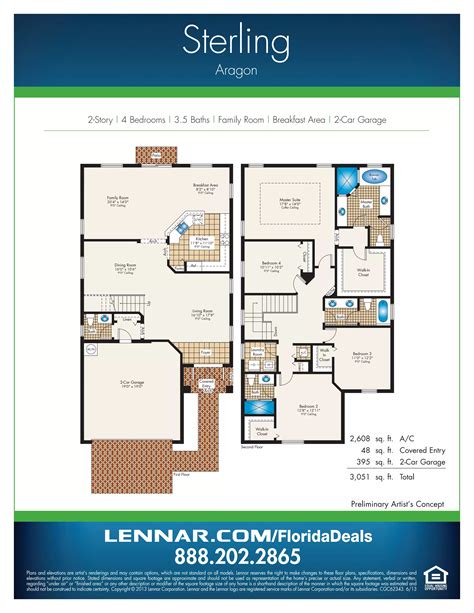 Aragon By Lennar Homes Estate Home Floorplans Pdf