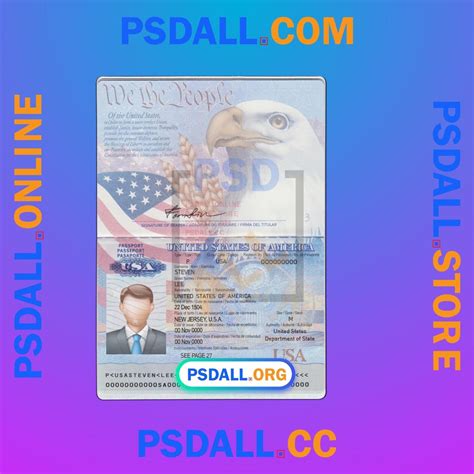 Usa Passport Psd Template V2