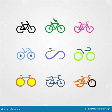 Vector Of Bike Logo Cycle Logo Collection Stock Vector Illustration Of Exercise Icon 125827436