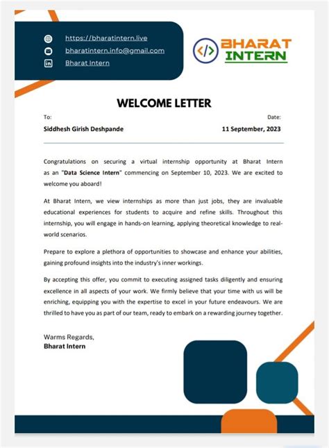 Siddhesh Deshpande On Linkedin Newbeginnings Datascience Internship