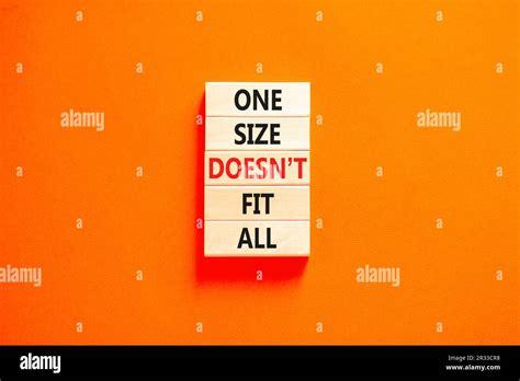 One Size Does Not Fit All Symbol Concept Words One Size Does Not Fit All On Wooden Blocks