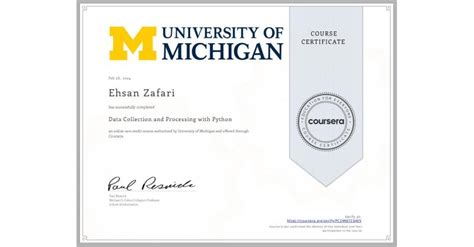 Ehsan Zafari On Linkedin Completion Certificate For Data Collection And Processing With Python
