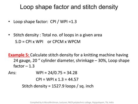 Calculations In Weft Knitting Machines Pdf Needlework Arts And Crafts