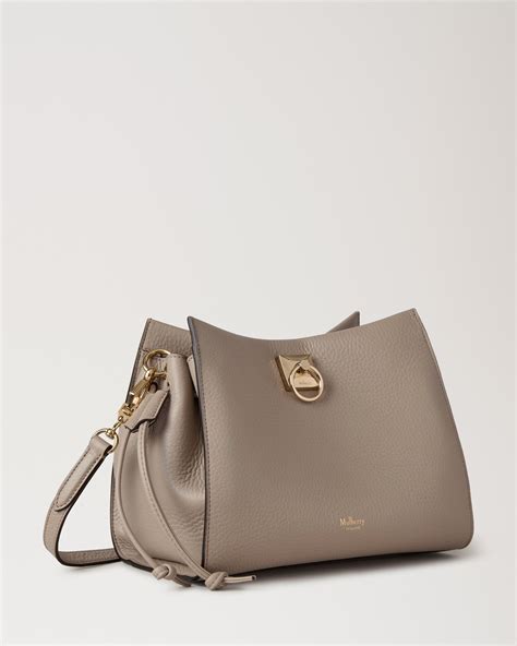 Mulberry Small Iris Cashmere Taupe Heavy Grain Women