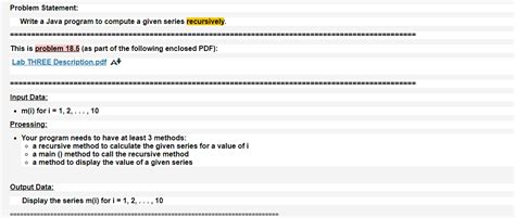 Solved Problem Statement Write A Java Program To Compute A