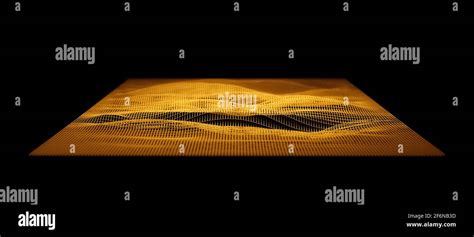 Wireframe Plane Structure Yellow Modern Abstract Virtual Grid