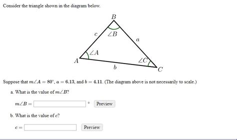 Solved Consider The Triangle Shown In The Diagram Below Za