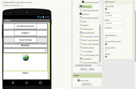 mit app inventor 2 and highcharts data csv configuration with rssi and distance variables 37 by