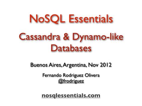 Nosql Essentials Cassandra Pdf