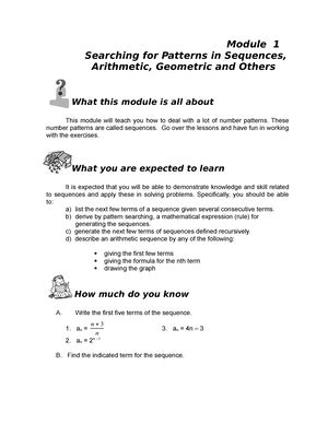 Module 2 Searching For Patterns Sequence And Series Effective Alternative Secondary Studocu