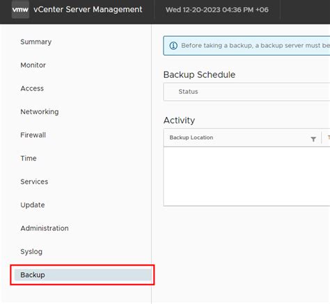 Backing Up And Restoring VMware VCenter Server Part Native Backup En Vmik Net