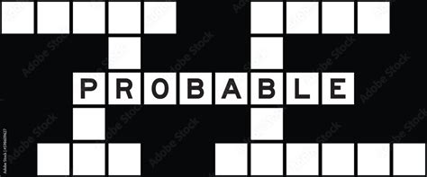 Alphabet Letter In Word Probable On Crossword Puzzle Background Stock
