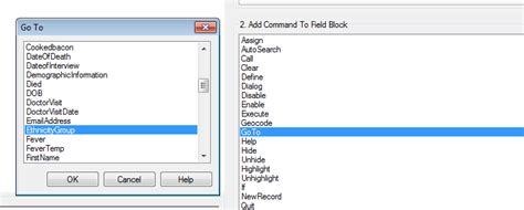 create a skip pattern with goto commands check code user guide