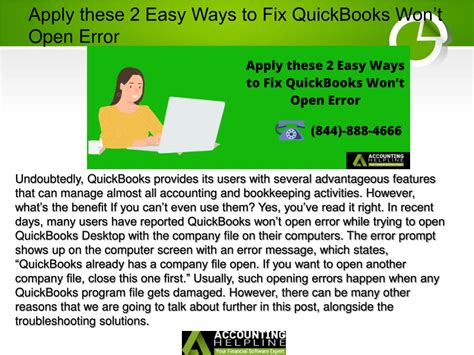 PPT QuickBooks Won T Open Here S A Guide How To Fix It PowerPoint Presentation ID 10592629
