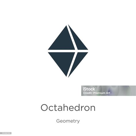 옥타헤드론 아이콘 벡터 흰색 배경에 격리 된 지오메트리 컬렉션에서 트렌디 한 플랫 옥타헤드론 아이콘 벡터 일러스트는 웹 및 모바일 그래픽 디자인 로고 Eps10에 사용할 수