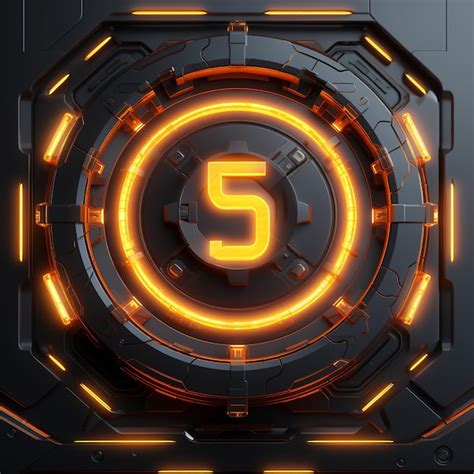 Premium Photo Glowing Number On Gui