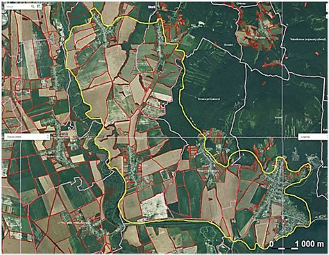 Boundaries Of The Area Of Interest Yellow Line With Boundary Lines