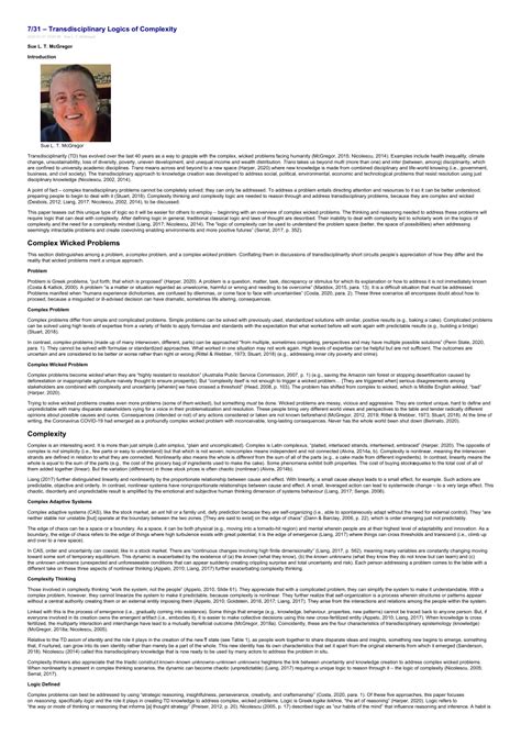pdf transdisciplinary logics of complexity