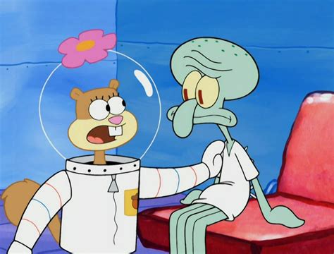Squidward Sandy Relationship Encyclopedia Spongebobia Fandom