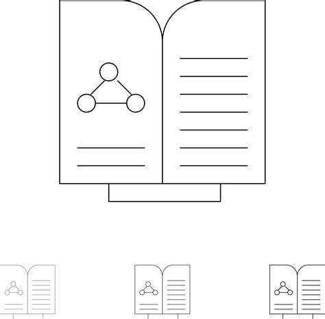 Medical Test Report Book Bold And Thin Black Line Icon Set 18030412