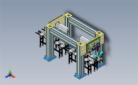 流水线在线的机械手取料装盒自动化设计parasolid模型图纸下载 懒石网