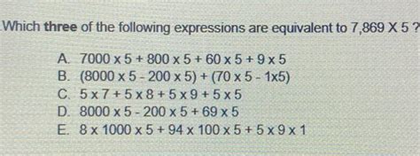 solved which three of the following expressions are