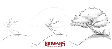 easy tree drawing tutorial with video and images