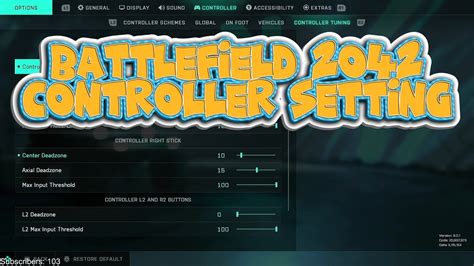 Battlefield 2042 Controller Settings Youtube