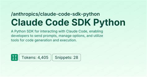 Claude Code Sdk Python Anthropicsclaude Code Sdk Python Context7