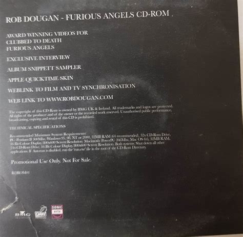 Rob Dougan Cd Furious Angels The Man Behind The Music 2002 Pc Rom