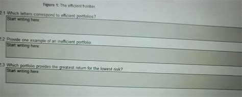 You Are Provided With Five Possible Portfolios To